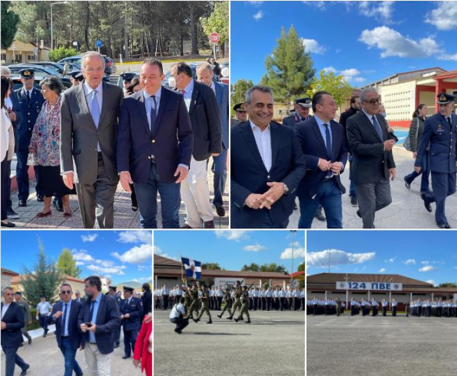 Σαμαράς, Αβραμόπουλος και Βλάσης μαζί στην ορκωμοσία της 124 ΠΒΕ ...